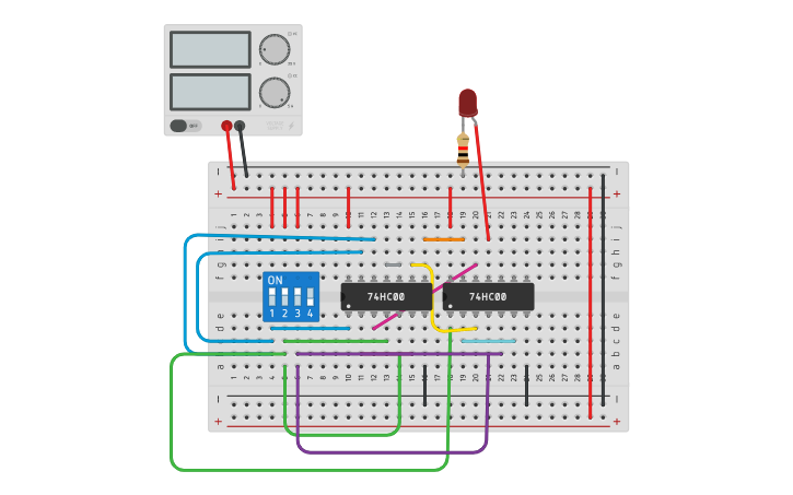 Circuit design REALIZATION-NAND - Tinkercad
