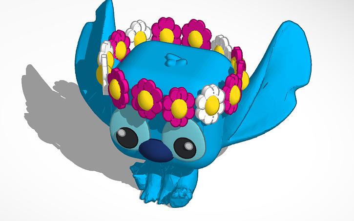 3D design Stitch Pencil Holder - Tinkercad