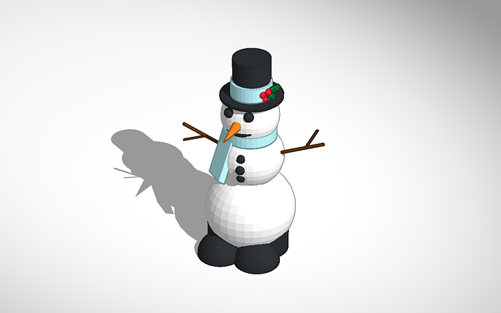 3D design Snowman - Tinkercad