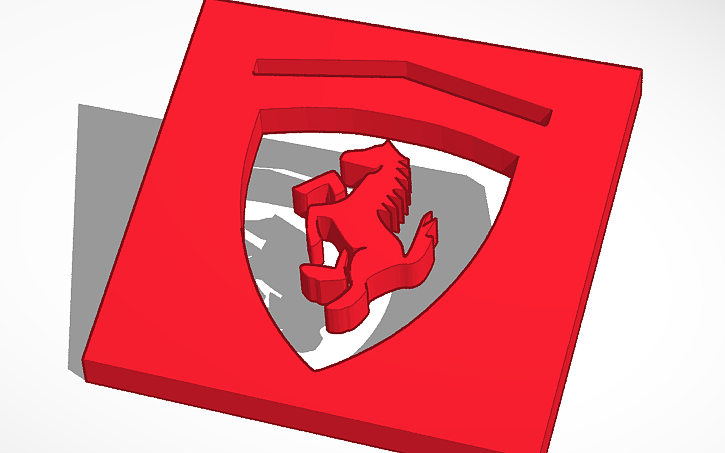 3D design Ferrari logo - Tinkercad
