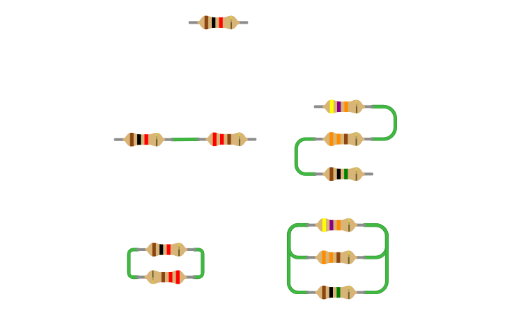 Circuit design Resistores - Tinkercad