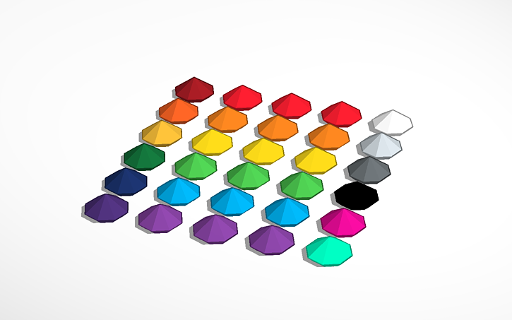 3D design 30 Printable Gems | Tinkercad