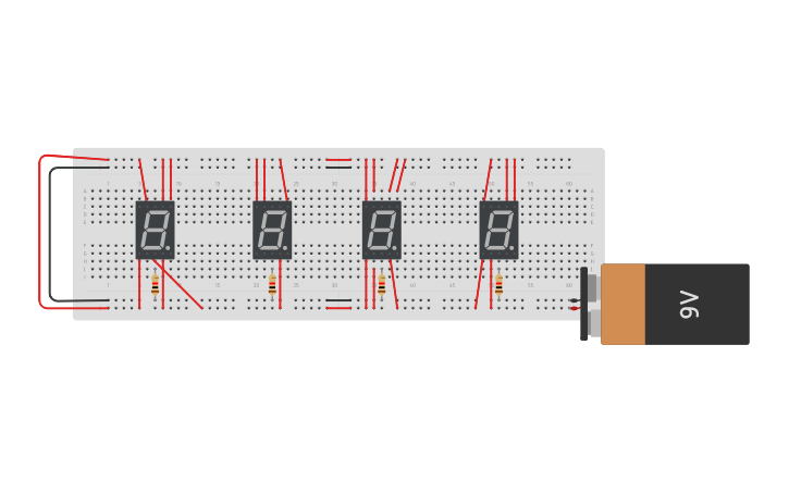 Circuit design 7 segment display number 0, 4, 8, 2 on breadboard ... Circuit design 7 segment display number 0, 4, 8, 2 on breadboard ...