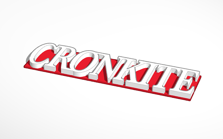 3D design Cronkite LOGO | Tinkercad