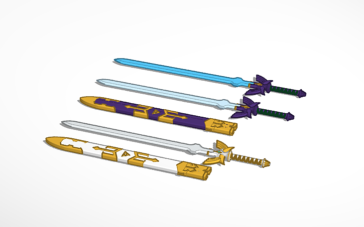 3D design Master Sword - Tinkercad
