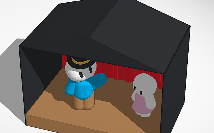 3D design Box Buddy actor & actress - Tinkercad