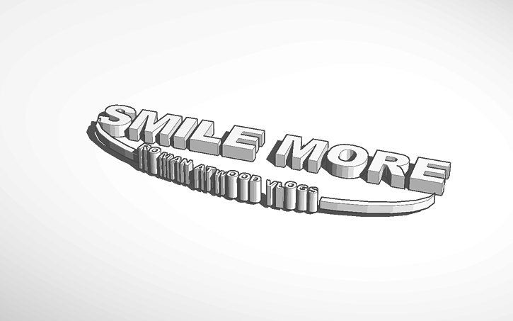 3D design smile more logo - Tinkercad