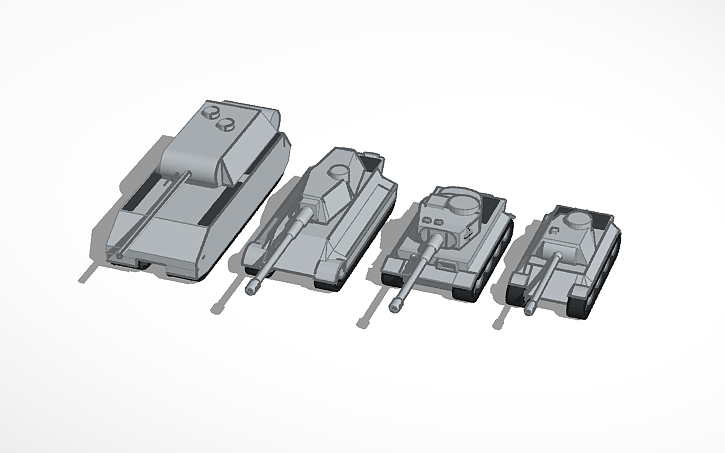 3D design German Tanks - Tinkercad