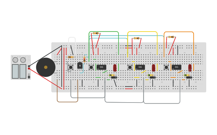 Circuit Design Quiz Game Show Buzzer Tinkercad