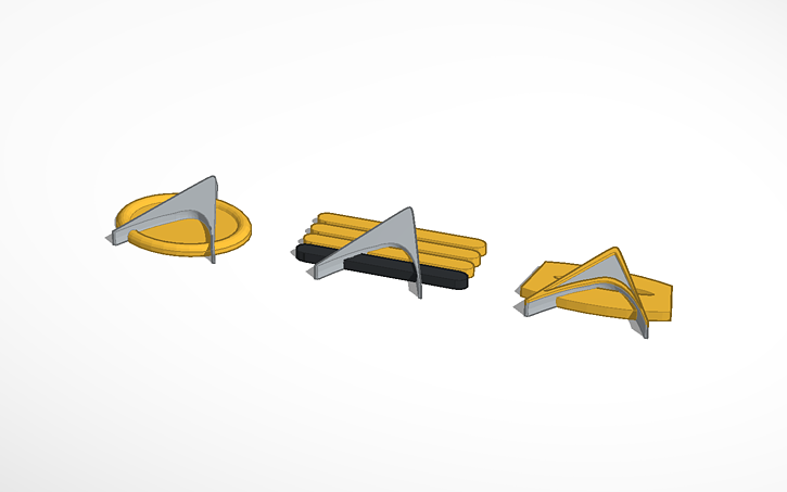 3D design Star Trek Comm badges - Tinkercad