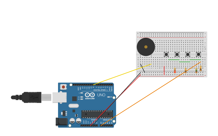 Circuit design PROJECT 10 ARDUINO STARTER KIT - Tinkercad