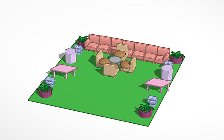 3D design Bahçe - Tinkercad