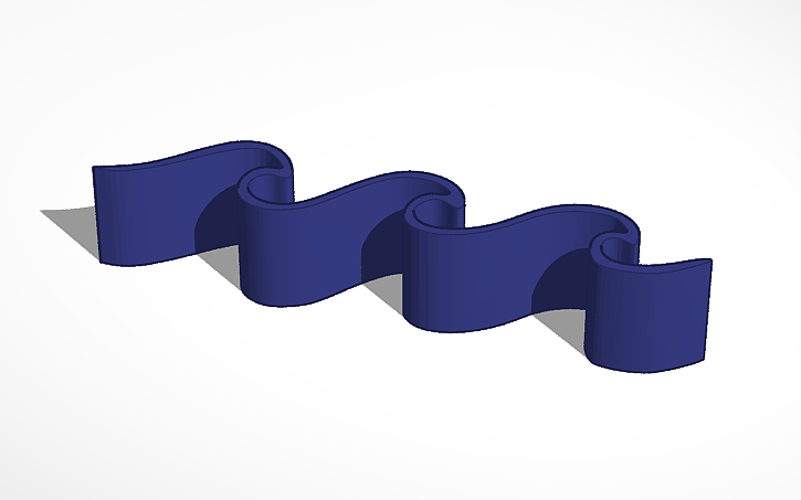 3D design Ocean Waves - Tinkercad