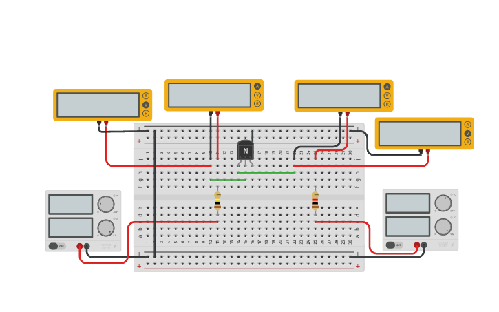 Circuit design EXP-2 BJT (IN-OUTPUT Characteristics) - Tinkercad