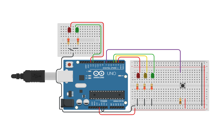 Circuit Design Semáforo Com Arduino Tinkercad 9047