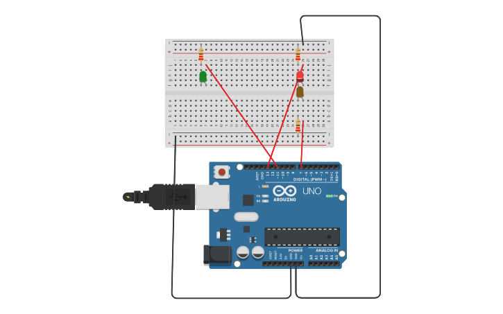 Circuit Design Semáforo Tinkercad