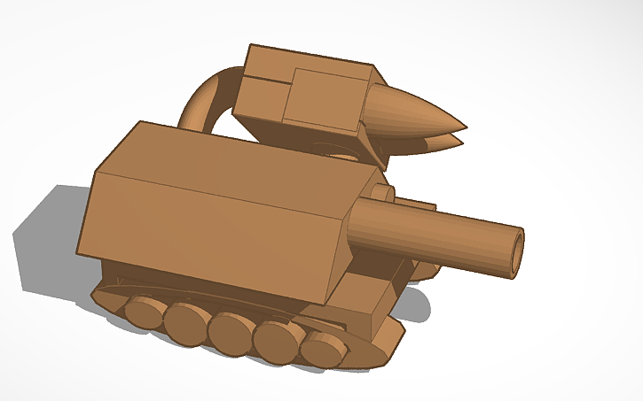 3D design Tank key chain - Tinkercad