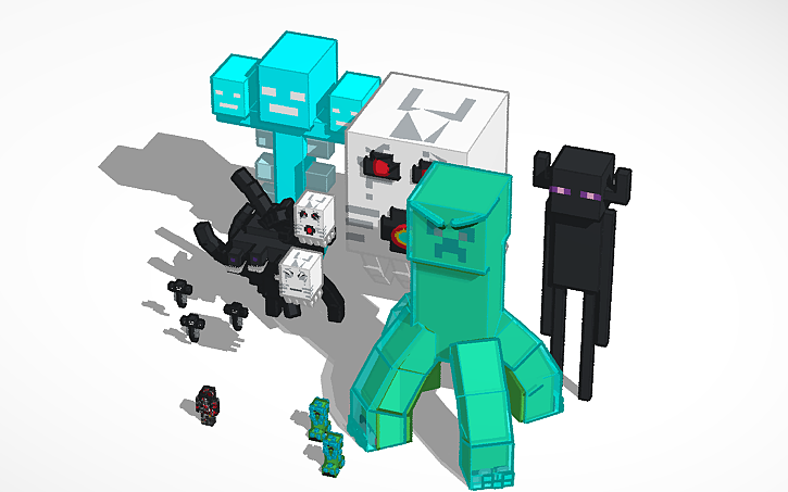 3D design The strongest entities of minecraft - Tinkercad