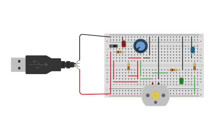 Circuit design FAN - Tinkercad