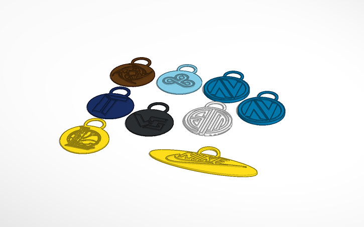 3D design CSGO TEAM LOGO KEYRINGS | Tinkercad