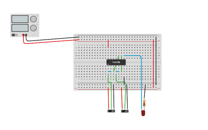 Circuit design OR gate using nand - Tinkercad