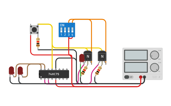 Circuit design DRAM WIP | Tinkercad