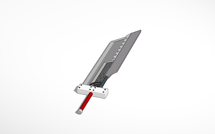 3D design Cloud's Sword - Tinkercad