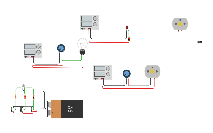 Circuit design Ohm law - Tinkercad