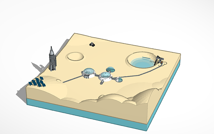 3D design map lune | Tinkercad