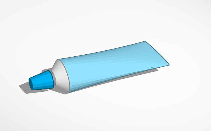 3D design Toothpaste Tube - Tinkercad