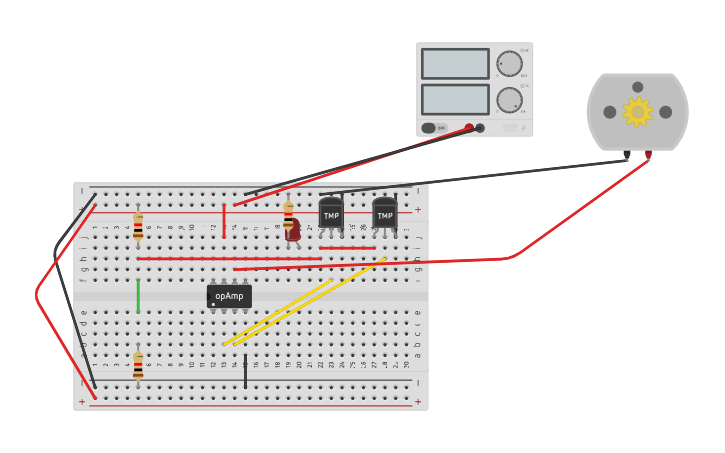 Circuit design voltage comparator circuit - Tinkercad