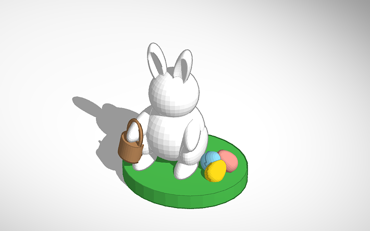 3D design Easter Bunny - Tinkercad