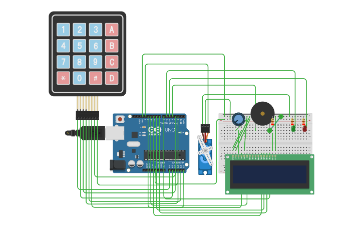 Circuit Design Security Lock Tinkercad