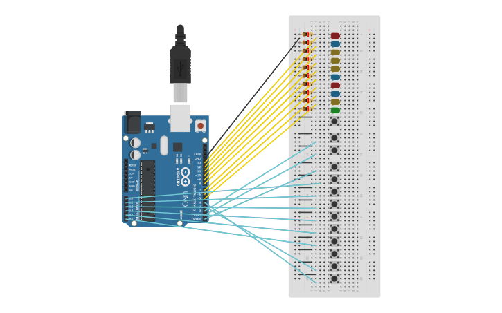Circuit design Coffee Machine - Tinkercad