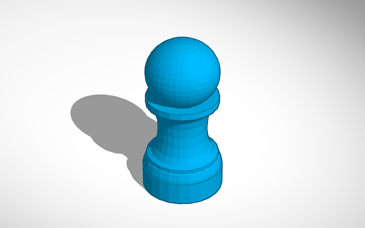 3D design chess piece-pawn | Tinkercad