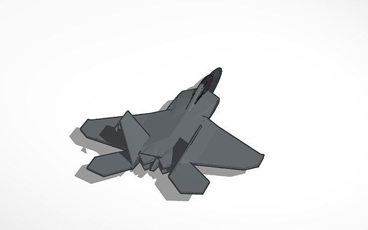 3D design F-22 Raptor - Tinkercad