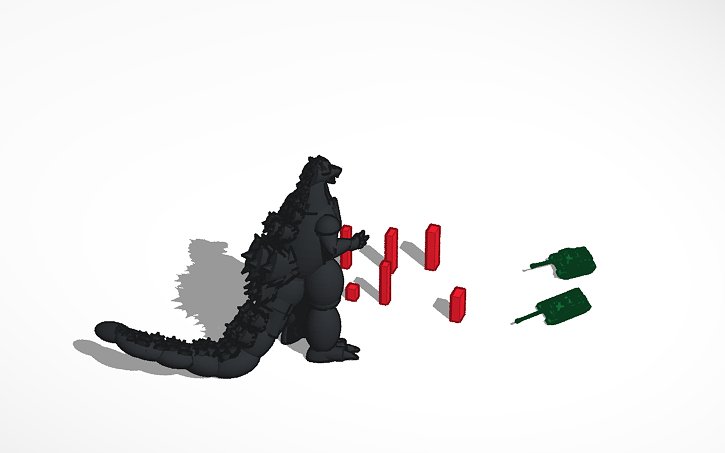 3D design Godzilla - Tinkercad