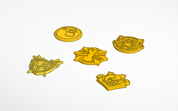 3D design fortnite medallions - Tinkercad