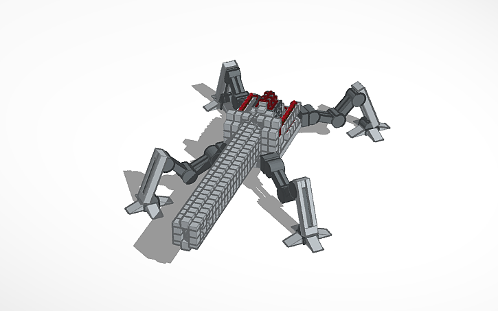 3D design Model 77 TNT Mech "Stalker" - Tinkercad