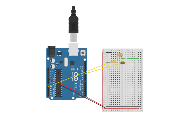 Circuit design Automatic Street Lights - Group 4 - Tinkercad