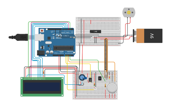 Circuit design Simple Air Quality Sensor - Tinkercad