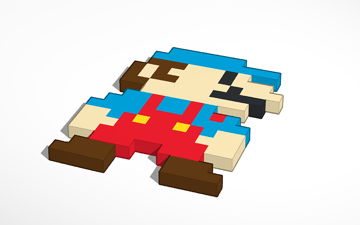 3D design 8-Bit Ice Flower Mario | Tinkercad