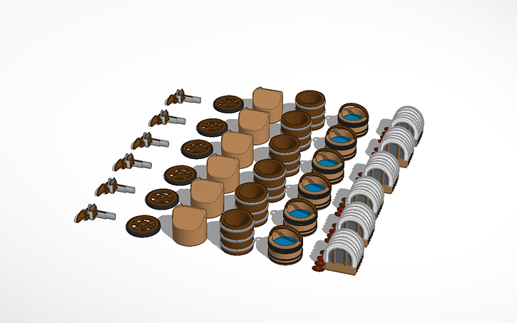3D design Game Pieces - Tinkercad