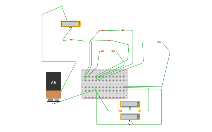 Circuit design Series and Parallel | Tinkercad