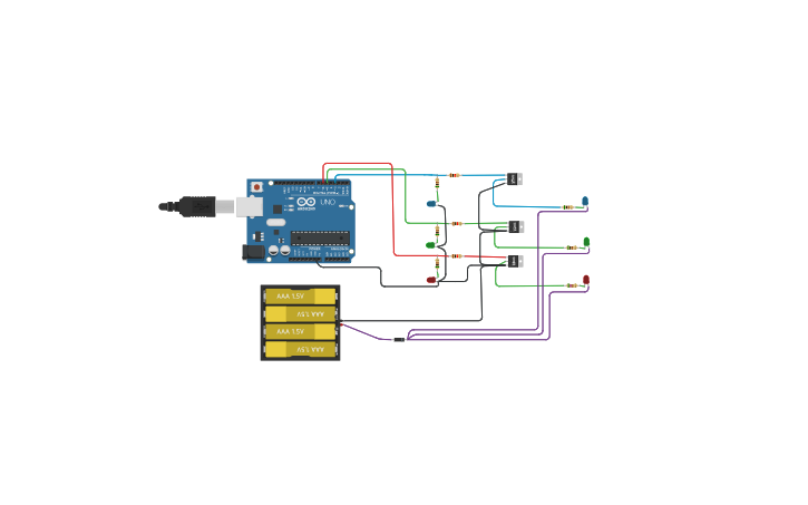 Circuit design LEDST4 Velleman RGB Shield Arduino Novalabs - Tinkercad