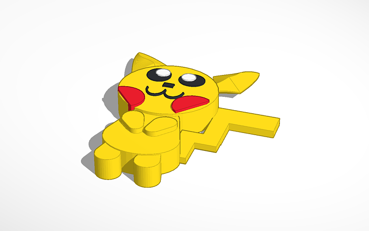 3D design PIkachu - Tinkercad