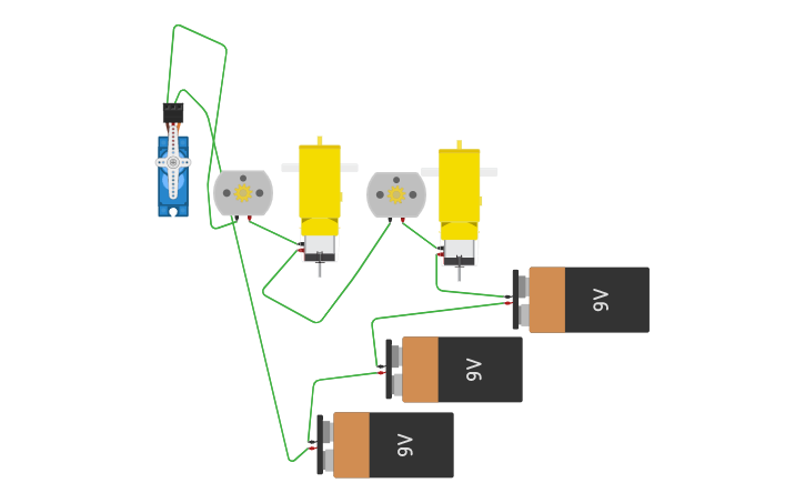 Circuit design different motors | Tinkercad