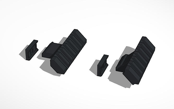 3D design 45º canted rail from 블다981 - Tinkercad