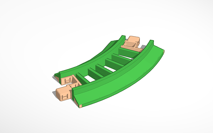 3D design GeoTrax® 45° curve 6" radius v2.01 - Tinkercad