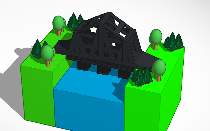 3D design Engineering - Build A Bridge Blueprint - Tinkercad